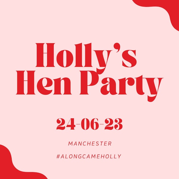 Polaroid Hen Do Welcome Board Template | Printable Hen Party Sign ...
