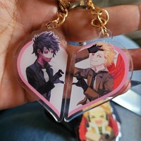 Heroes Shipping Acrylic Heart Charms Ita Bag Keychain Anime - Etsy Canada