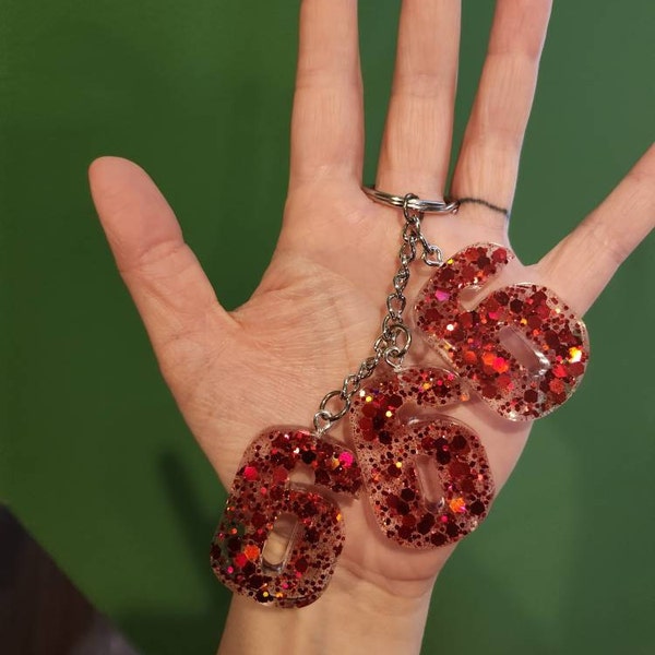 Handmade Resin Letter C Keychain - Etsy