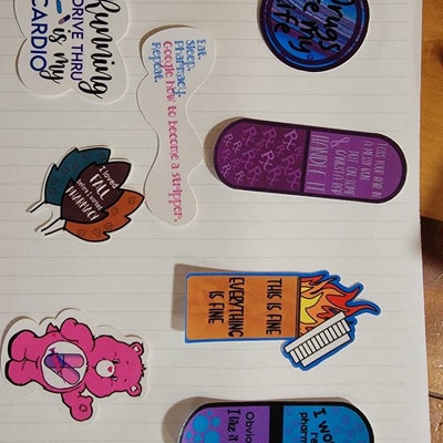 Pharmacy Capsule Sticker, I Work Retail Pharmacy, Obviously I Like It ...