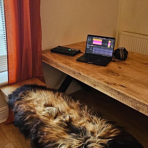 Genuine Natural Icelandic Black Brown Sheepskin Rug, Pelt, Giant ...