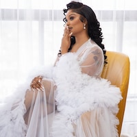 Bridal Robe Tulle Bridal Robe Long Bridal Robe Wedding Robe Bridal Robe ...