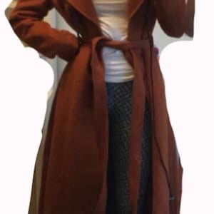 Women Long Full Length Wool Jacket Warm Cozy Coat Plus Size Winter Coat Long Sleeve Coat Dress ...