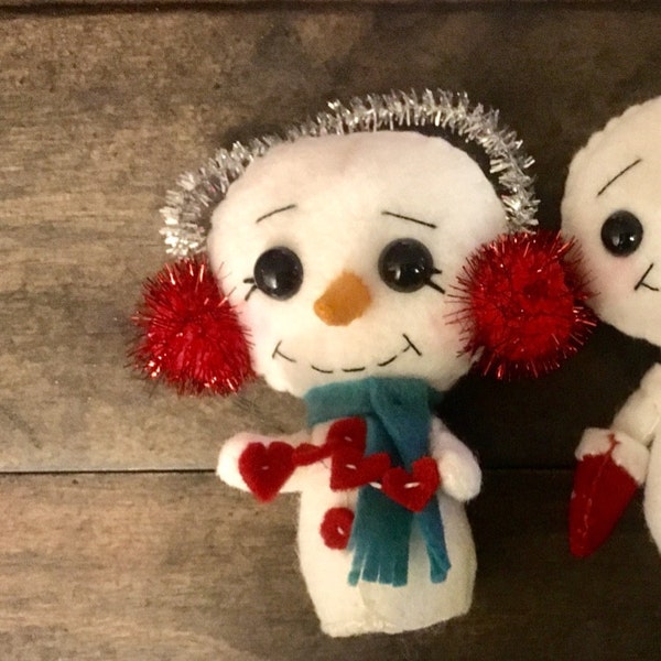 Santa Claus Ornament-mrs.claus Ornament: Heirloom Hand-sewn Wool Felt ...