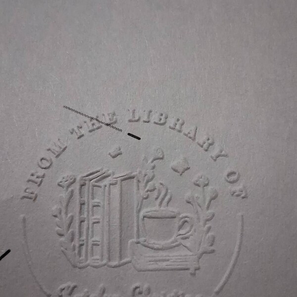 Personalized Book Embosser/custom Book Embosser/from the Library of Book Embosser/library ...