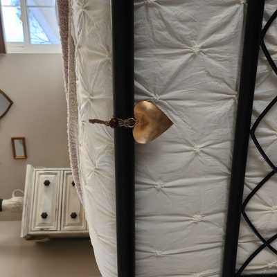 Yuletide Bells Set of 3 Large Rustic Gold Bells With Rope Standing ...