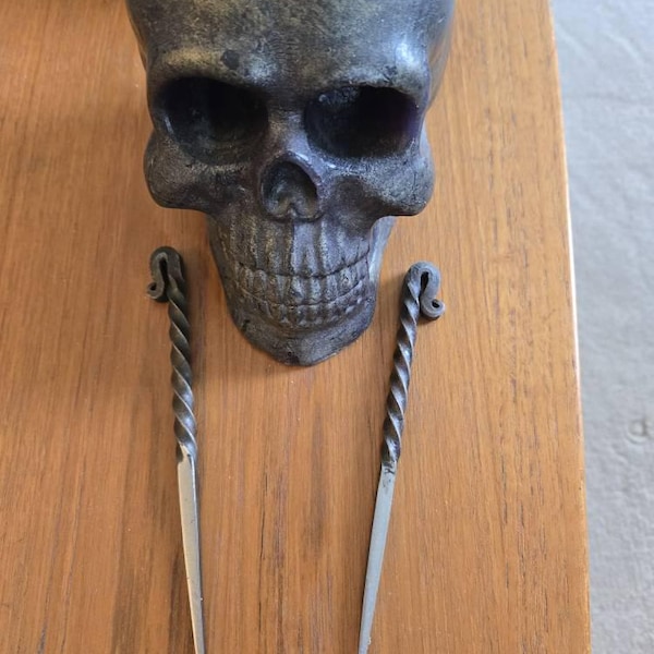 Hand-forged Medieval-style Iron Eating Fork Sticks – Rustic Historical ...