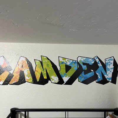 Custom Graffiti Wall Art Decals Name Personalized Boys Room Decor Hip ...