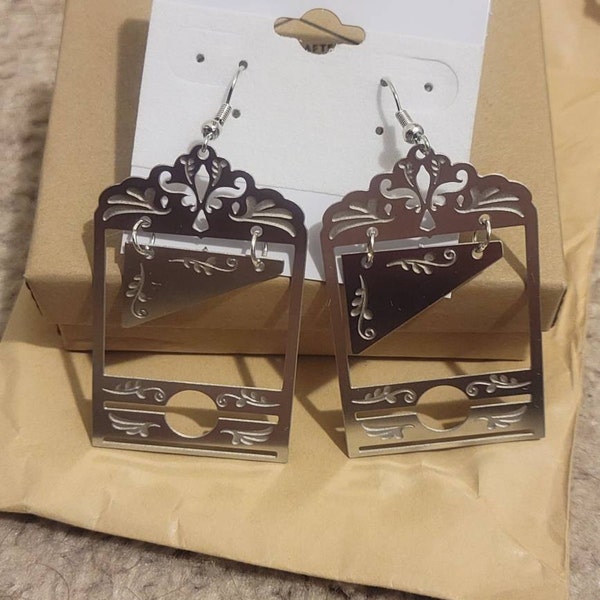 Silver Guillotine Dangle Earrings, Guillotine Jewelry, French ...