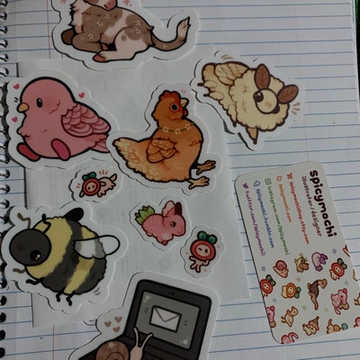 Fluffy Poodle Moth Sticker / Fluffy Moth Sticker / Cute Moth Sticker ...