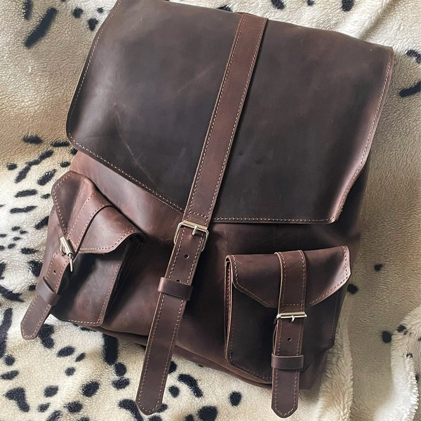 Unisex Leather Backpack, Minimal Backpack, Mini Backpack Purse, Unisex ...