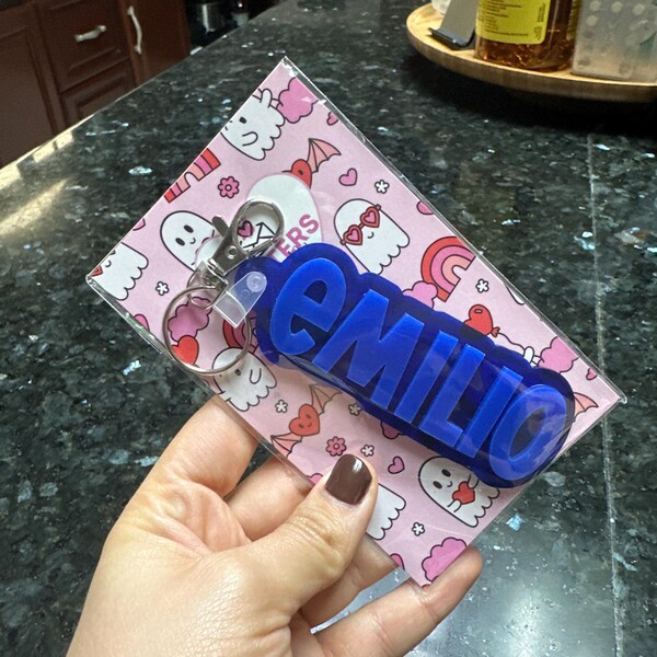 Backpack Name Tag Acrylic Keychain Personalized Acrylic Name Tag Diaper ...