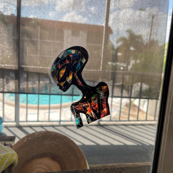 Werewolf Stained Glass Window Cling Werewolf Window Film Werewolf ...