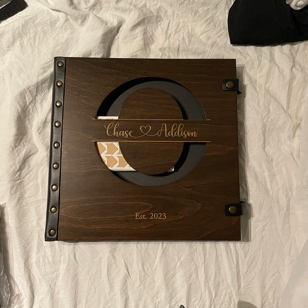 Family Monogram Photo Album, Wedding Album, Large Photo Album, Monogram ...