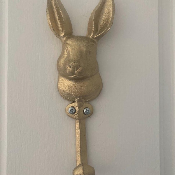 Cast Iron Rabbit Wall Hook (19 Colors) - Etsy