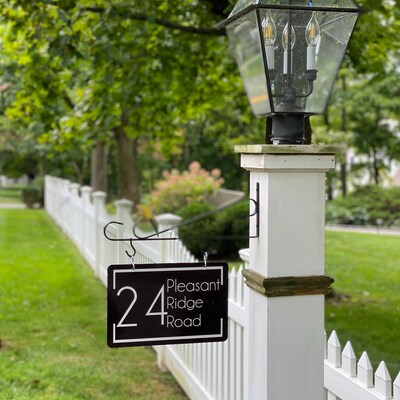 Metal Address Sign, Address Sign for Yard, House Number Sign Metal ...
