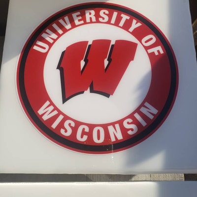 Wisconsin Badgers W Circle Logo Sticker / Vinyl Decal 10 Sizes - Etsy