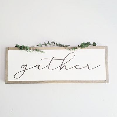 Gather Sign Gather Sign Large Gather Wood Sign Gather Sign Wood Dining ...