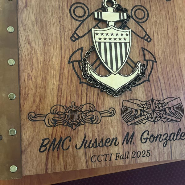 Custom USCG Chief Charge Book, Coast Guard Book, USCG Charge Book ...