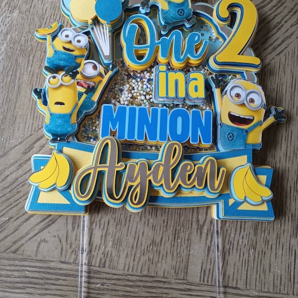 Minions Cake Topper, Despicable Me Cake Topper, One Cake Topper, Custom ...