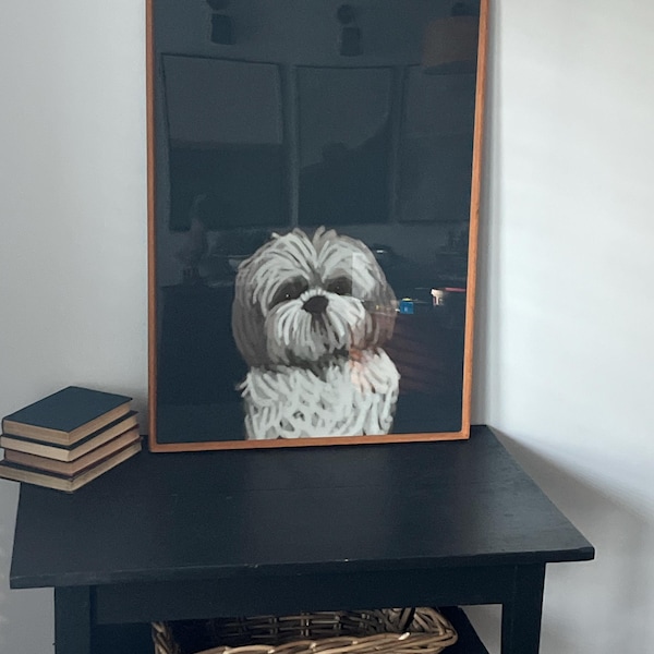 Black Doodle Card, Black Labradoodle Dog Valentine, Black Doodle ...