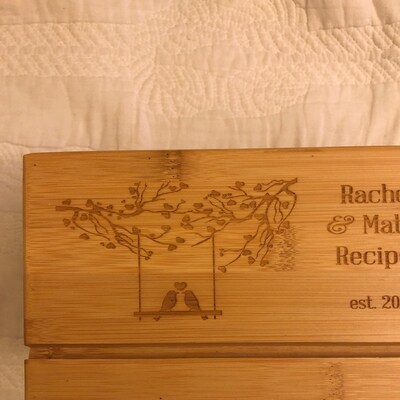 Personalized Recipe Box, Family Wood Recipe Box, Custom Wooden Recipe ...