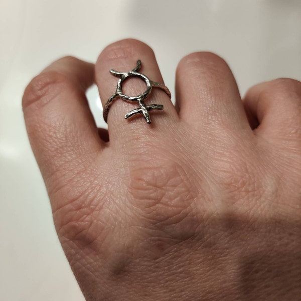 MERCURY Symbol - Mercury Ring - Planet Mercury Symbol - Alchemy Symbols ...