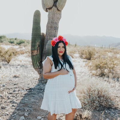 Pink Red Rose Flower Crown Headband headpiece Bridal Flower Crown Bride ...