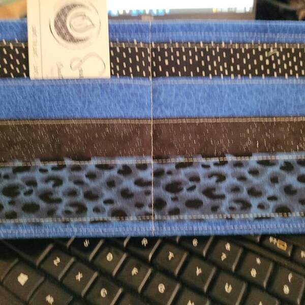 Standing Fabric Holder, Black & Red Bloom, 4 Pocket Rows, Bingo Tabs ...