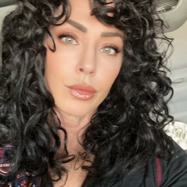 Fringe Bang Bouncy Full Yaki Texture Curly Voluminous Synthetic Wig ...