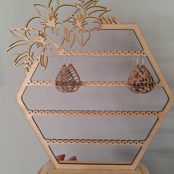 Laser Cut Earring Stand Svg Files, Earring Holder Files, Vector Files ...