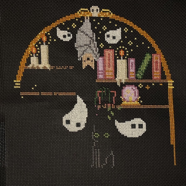 Horror Movie Museum Cross Stitch Pattern, Gothic Cross Stitch, Spooky ...
