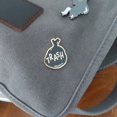 Trash Enamel Pin - Etsy