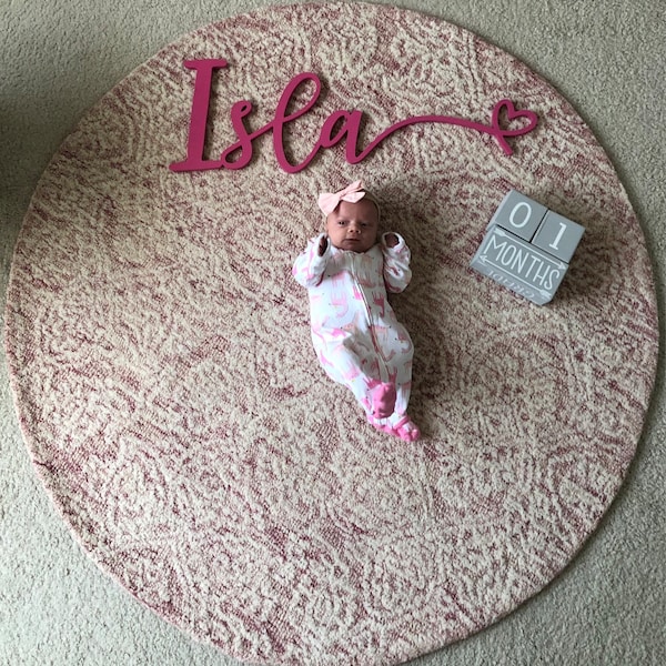 Baby Girl Nursery Sign, Baby Name Cutout, Girls Nursery, Baby Name Sign ...