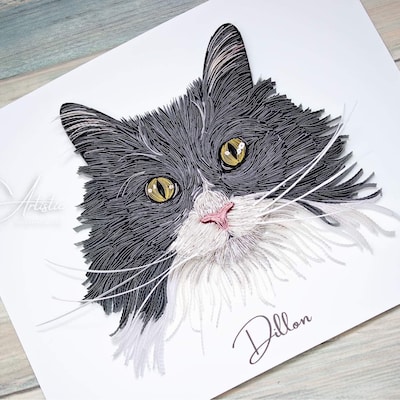 Quilling Tutorial Bundle Templates, Patterns Quilled Cat, Luna Moth ...