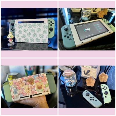 Custom White Nintendo Joycons With Rainbow Hearts & Pink - Etsy