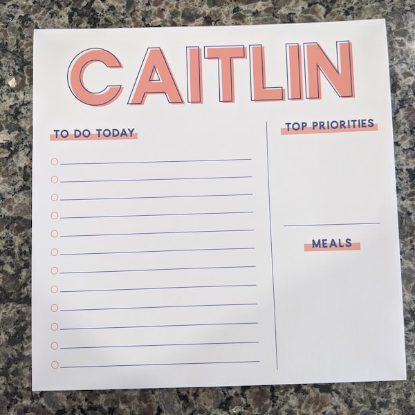 Personalized Outline Notepad, Outline Notepad, Habit Tracker, Notepad ...