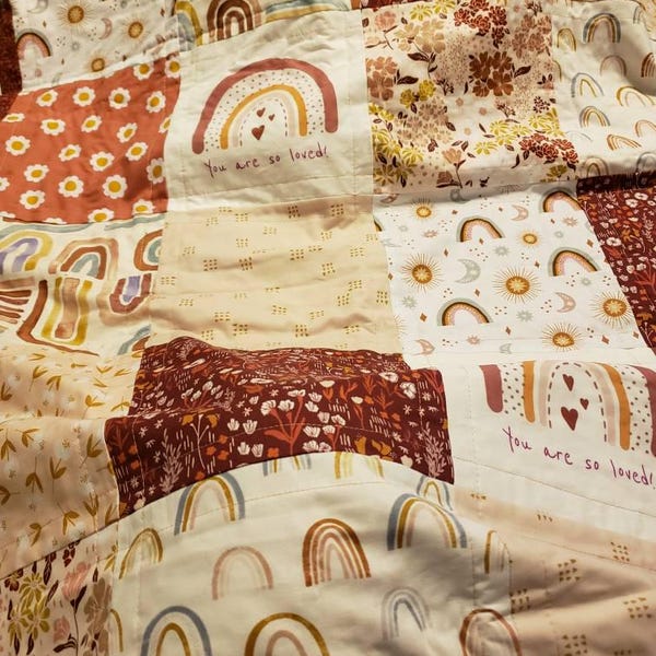 LITTLE Fawn and Friends Quilt/forest Friends/woodland Quilt/handmade in ...