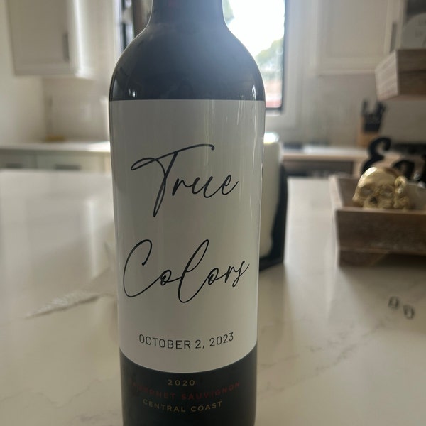 PRINTED Custom Wine Bottle Label, Personalized Wine Label, Your Image ...