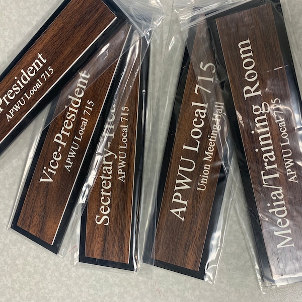 Executive Office Door Plate - Wall Plate HIGH QUALITY Two Tone With ...