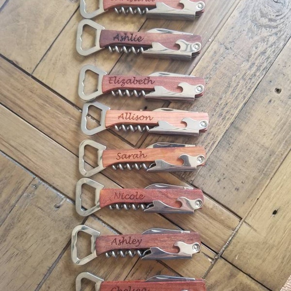 Personalized Corkscrew and Multi-tool - Groomsmen Gifts - Wedding Party ...