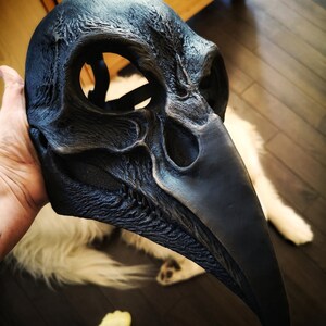 Skull Mask Full Face With Movable Jaw Black Finish - Etsy