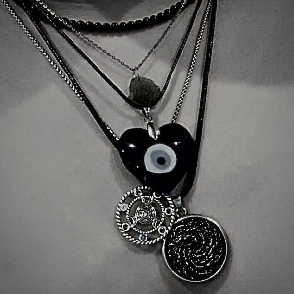 Evil Eye Heart Necklace/protection From the Evil Eye/heart Shaped Evil ...