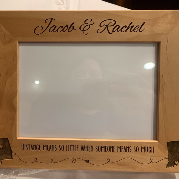 Personalized Long Distance Relationship Picture Frame, Long Distance ...