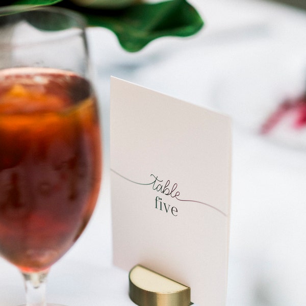 Set of Copper Color Table Number Holders Made of PLA Wedding Card ...