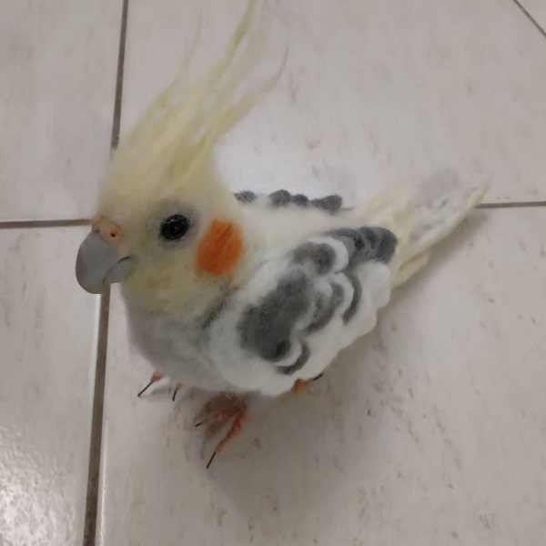 Ringneck Parrot Felted Miniature. Ringneck Replica. Rose-ringed ...