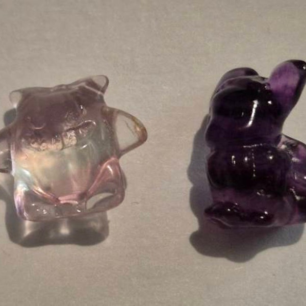 Animal Pal Rainbow Fluorite Crystal Collection, Crystal Figures, Carved ...