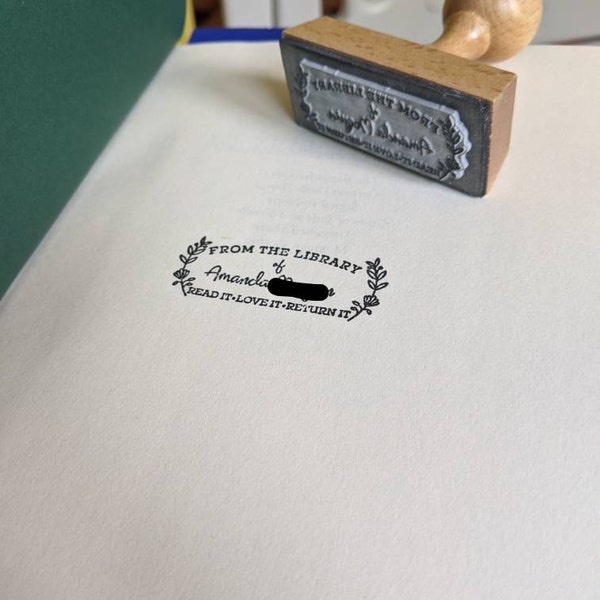 LIBRARY STAMP, Library of Stamp, Custom Library Stamp, Book Stamp, This ...