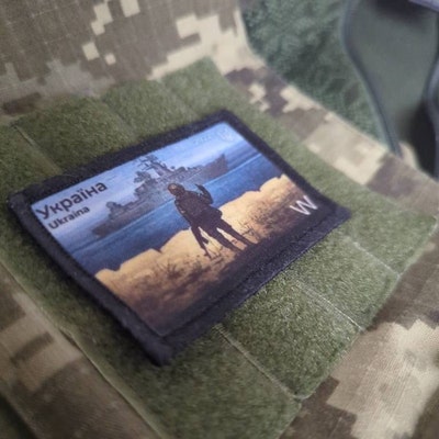 Distressed Cross/usa Flag Morale Patch Hook and Loop Custom Patch 2x3 ...