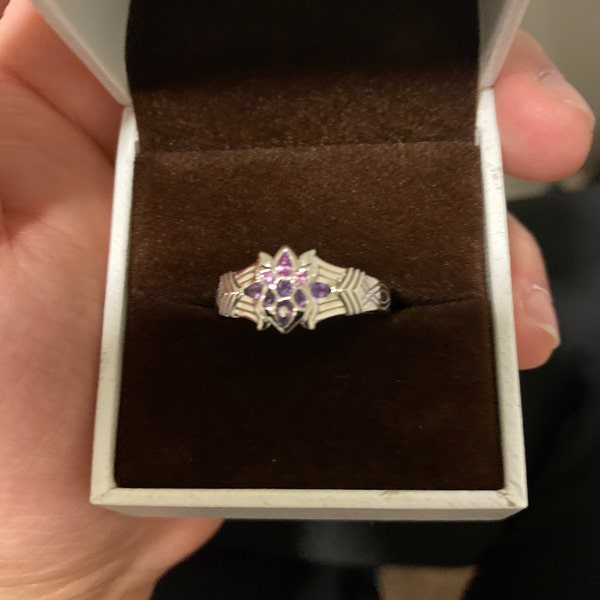 Byleth's Ring Natural Amythest and Pink Sapphire Fire Emblem Three ...